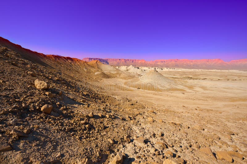 Evening in Desert stock image. Image of boulder, arid - 28099793