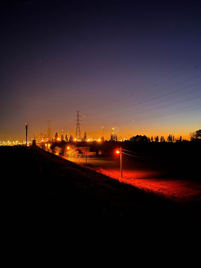 Evening Doel... stock photo. Image of morning, dawn - 261552178