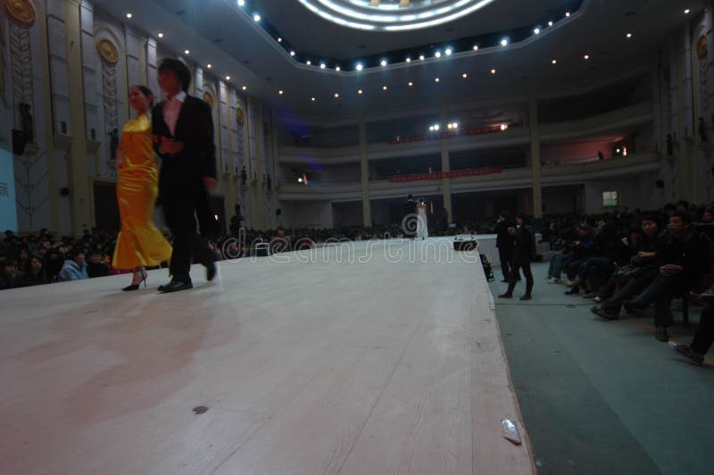 Evening Dress-Model and Show Editorial Stock Photo - Image of held ...