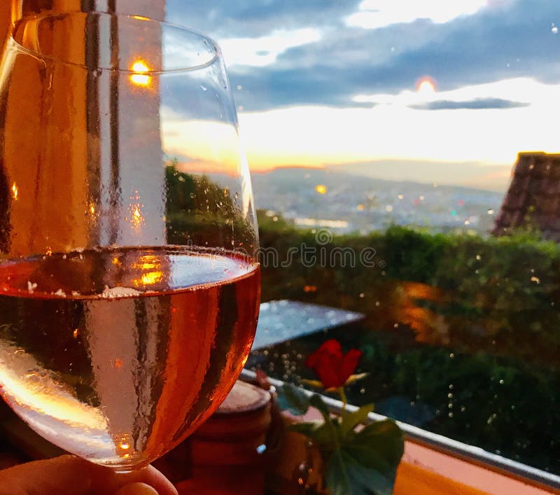 Summer wine stock image. Image of evening, summer, wine - 165468243