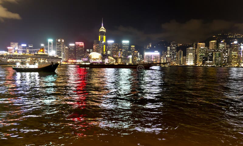 Evening Harbour View in Hong Kong Editorial Photo - Image of evening ...