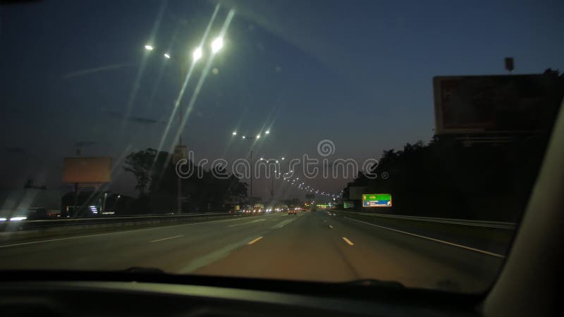 Evening Highway Traffic at Sunset Time from Above Stock Video - Video ...