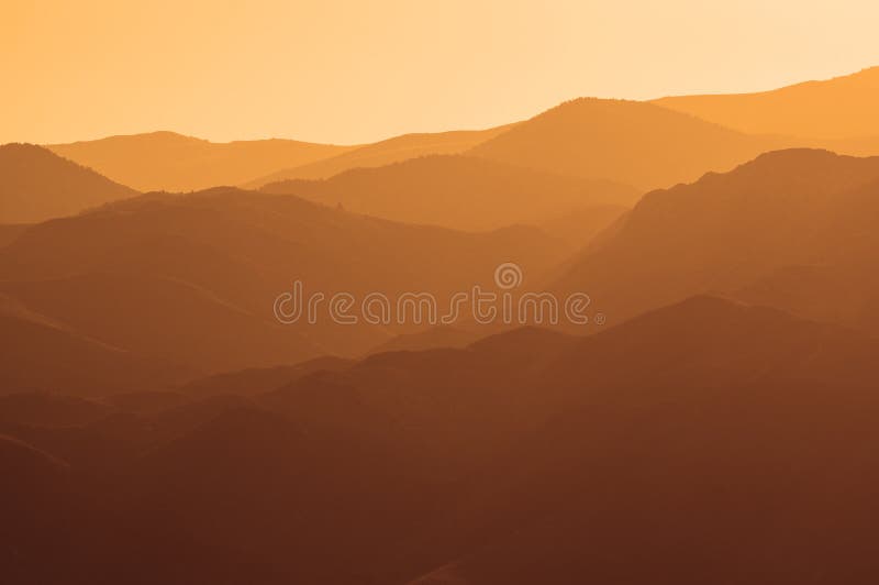 Evening Hills stock image. Image of lines, yellow, hill - 41672125