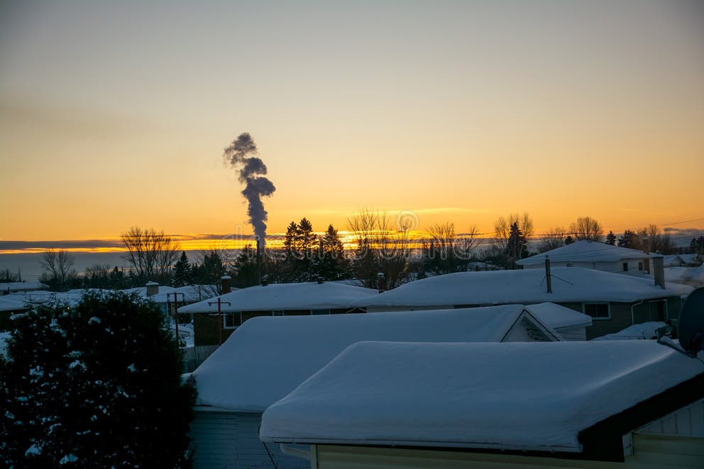 Evening in the hood stock photo. Image of dusk, reflection - 266710060