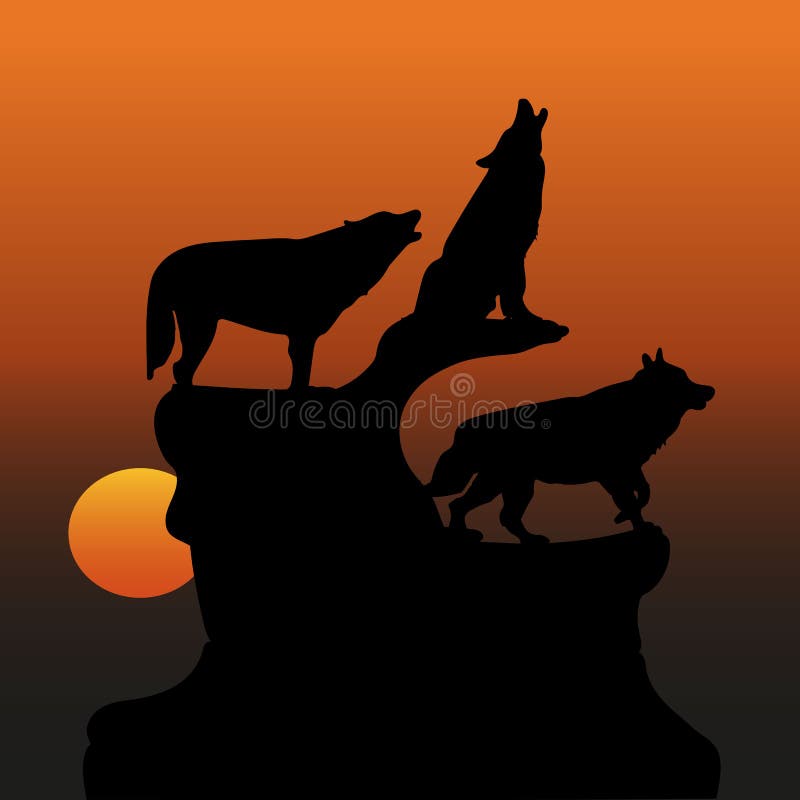 Three wolves triskele stock vector. Illustration of celt - 91087590