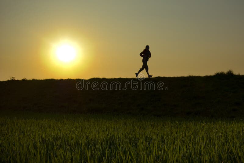 Evening jogging stock photo. Image of nightfall, running - 9471018