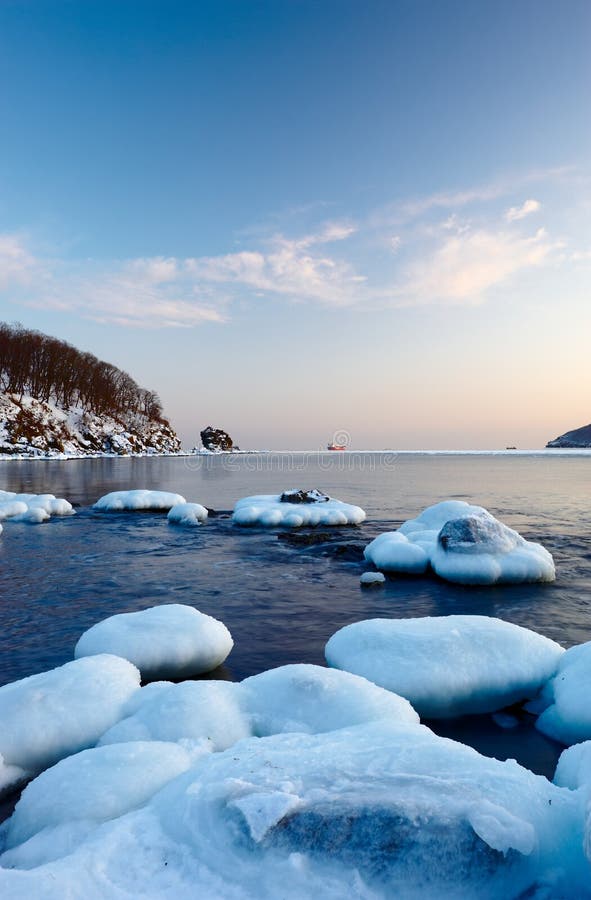 Evening landscape. stock photo. Image of coastline, ocean - 15013508