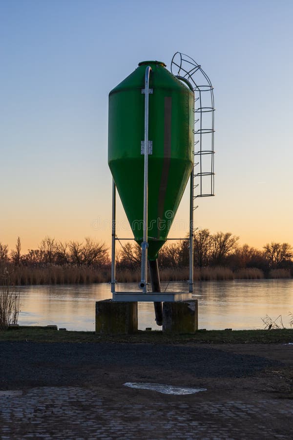 Evening Landscape at Sunset by the Pond Stock Image - Image of travel ...