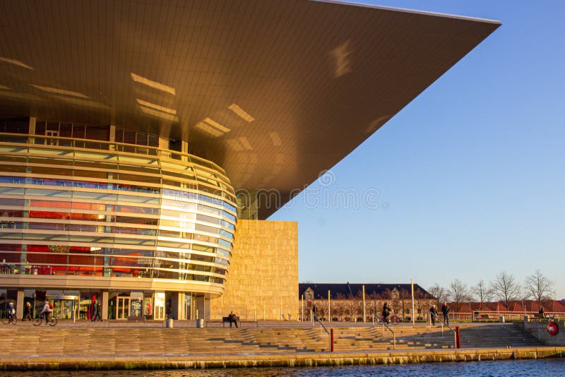 Evening Light on Danish Royal Opera House, Copenhagen Editorial ...