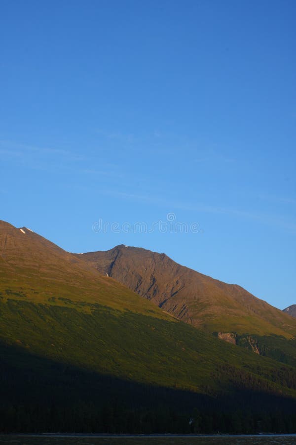 Evening Light on Mountains on Kenai Peninsula, AK Stock Image - Image ...