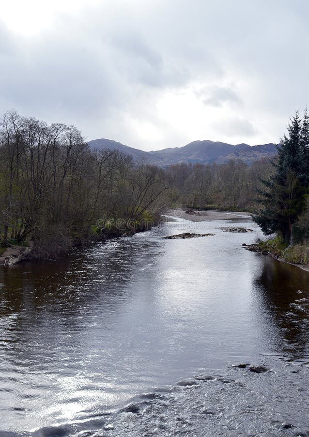 Evening Light, River Earn, Comrie, Perthshire, Scotland Stock Image ...