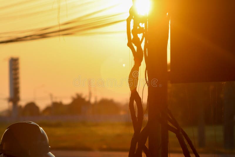 Evening light after work. stock image. Image of lighting - 204787243