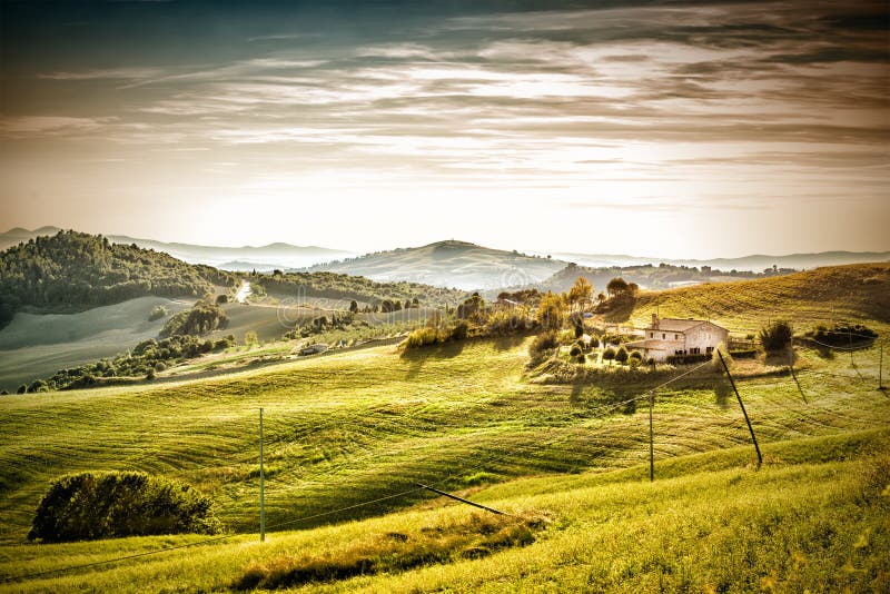 Early Spring Morning in Tuscany, Italy Stock Image - Image of italia ...
