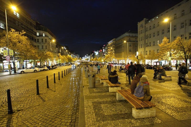 Evening Mood on the Streets Editorial Image - Image of landmark ...