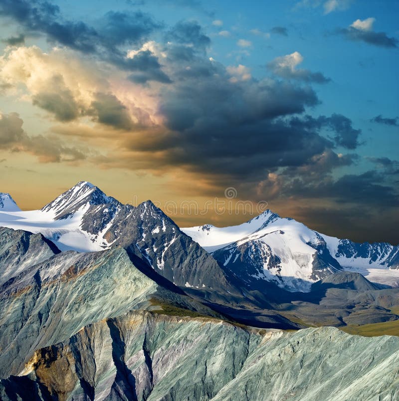 Evening in mountains stock image. Image of blue, nature - 26222339