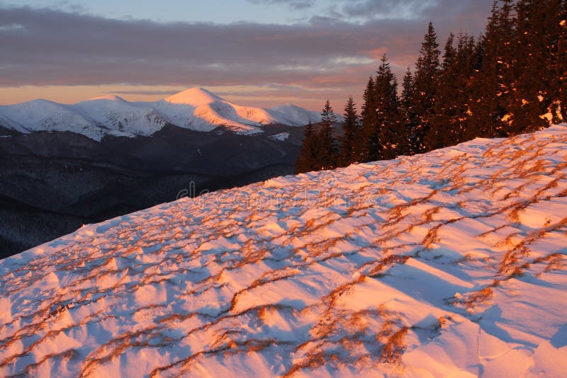 Evening in mountains stock image. Image of autumn, evening - 16944427