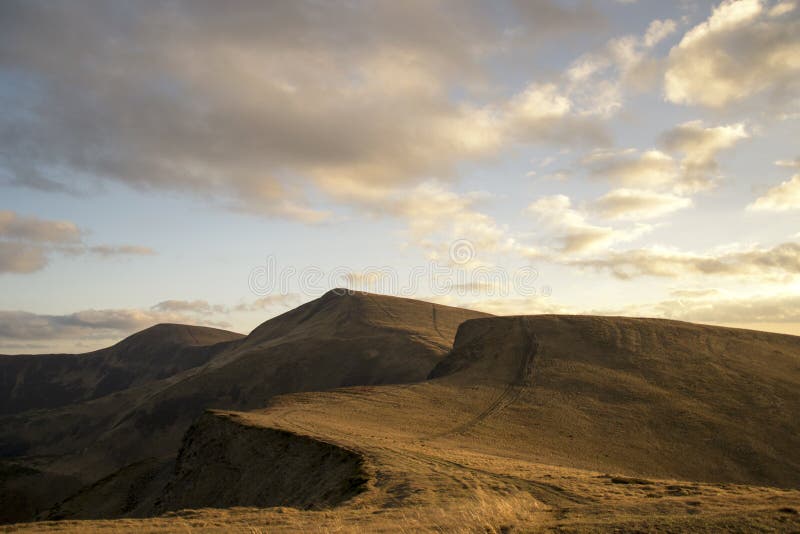 Evening in Mountains in Autumn Stock Image - Image of carpathians ...