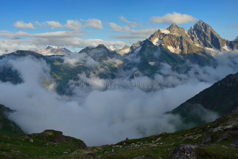 Evening in mountains stock photo. Image of gauze, evening - 59451588