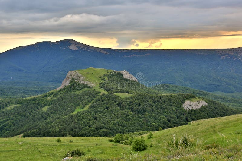 Evening in mountains stock image. Image of beautiful - 31992239