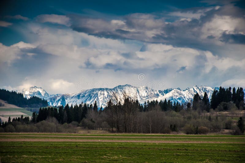 Evening in the mountains stock photo. Image of dreamy - 53570168
