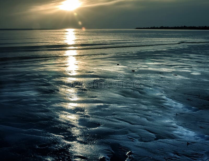 Evening ocean stock image. Image of beauty, evening, water - 35911037