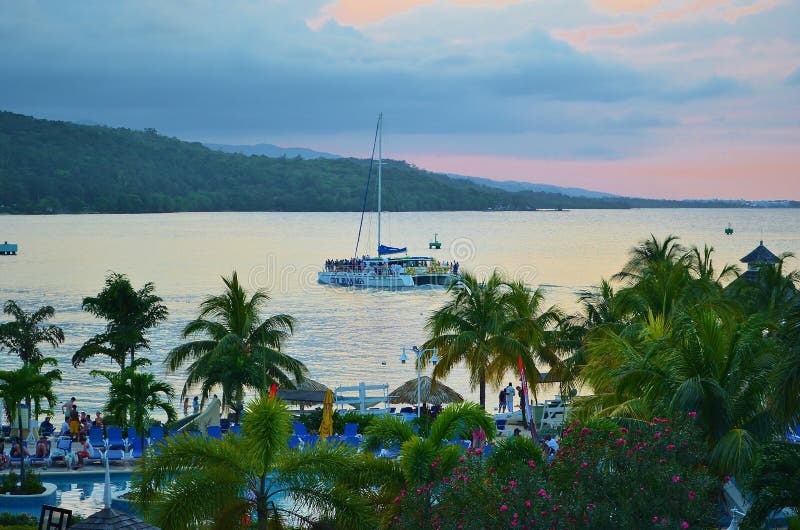Evening in Ocho Rios in Jamaica Editorial Photography - Image of sunset ...