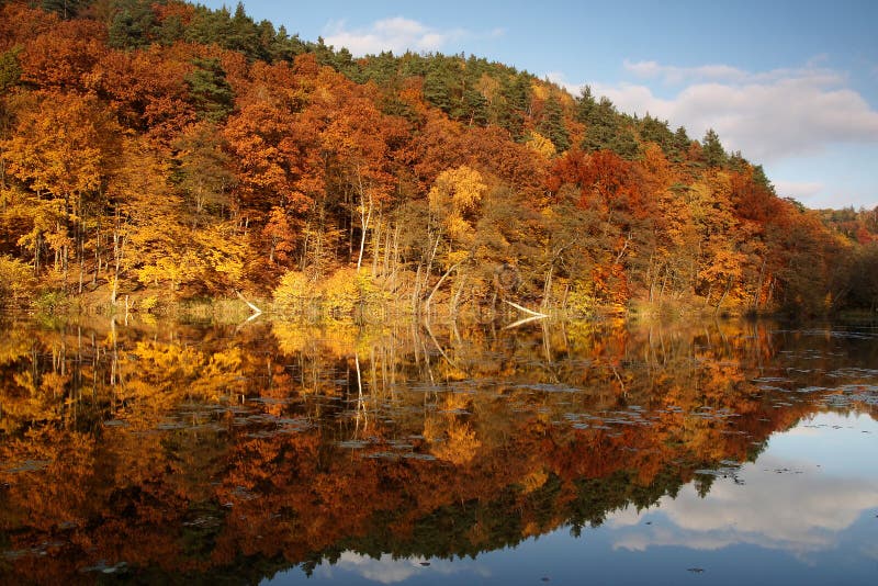 Autumn fog stock photo. Image of lake, landscape, mountain - 6357594