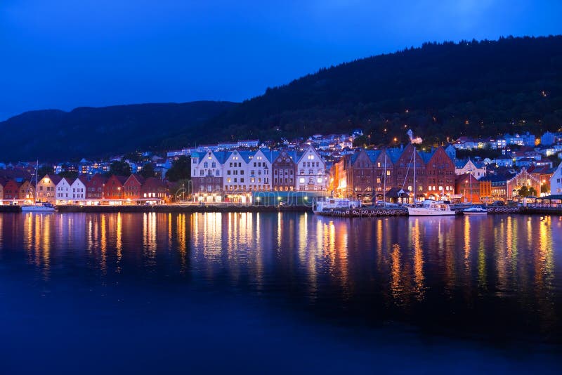 Scenery of Bryggen in Bergen, Norway Stock Photo - Image of city ...