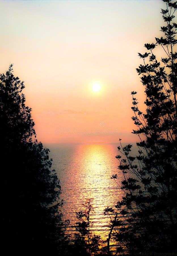 Evening Peach Delight stock image. Image of sunrise - 158391561