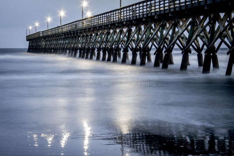 Evening at the Pier Architecture Stock Photo - Image of architecture ...