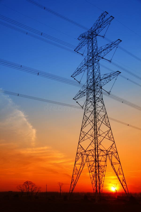 Pylon stock photo. Image of metal, isolator, industrial - 125495872