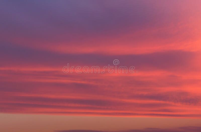 Evening Red Clouds Glowing in Sun Set Light Stock Photo - Image of ...