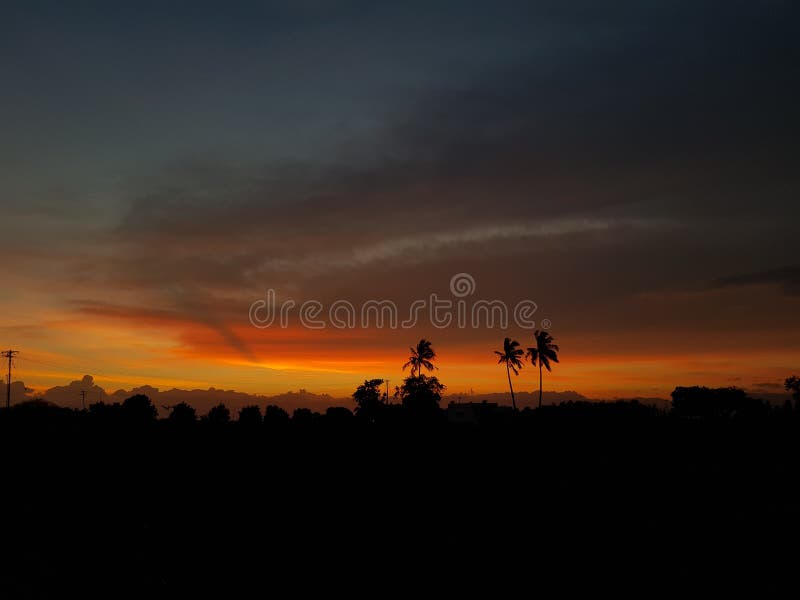 Evening red sky stock photo. Image of skysunset, evening - 152469898