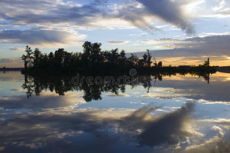 Evening Reflections stock image. Image of clouds, peaceful - 295235