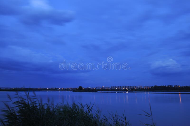 Evening on the river stock image. Image of dusk, season - 53120069