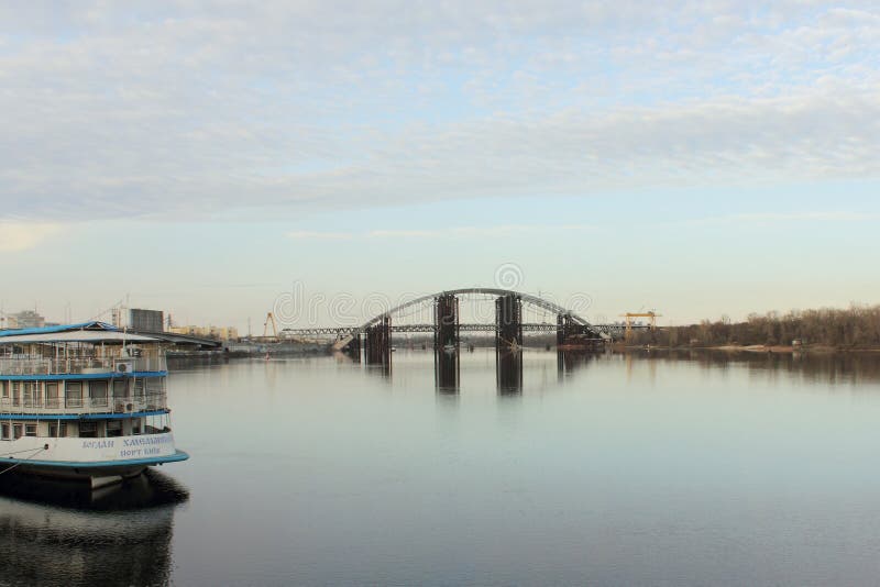 Evening on the river editorial stock photo. Image of ship - 69557493