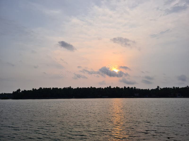 Evening river reflection stock photo. Image of shore - 269531394