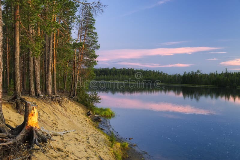 Umba River. Russia. Kola Peninsula Stock Image - Image of sunset ...