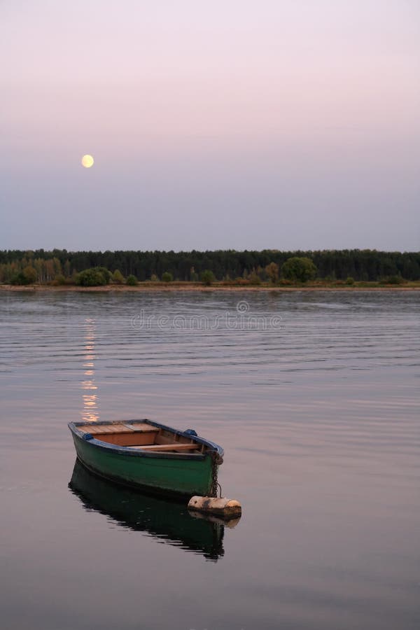 Evening on River stock photo. Image of landscape, evening - 60043794