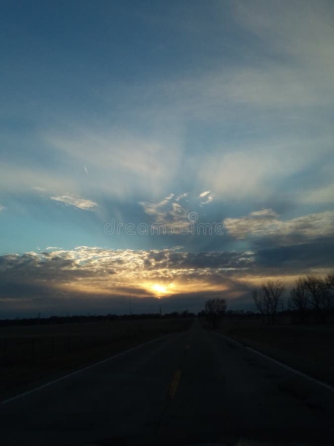 Evening Road to Home stock image. Image of cloud, home - 176288647