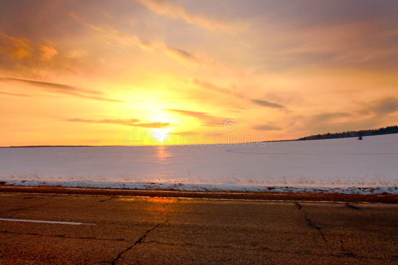 Evening on the road stock image. Image of horizon, scenics - 58014895