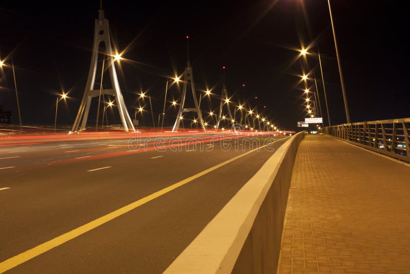Evening Rush Hour Traffic on Bridge Stock Image - Image of business ...
