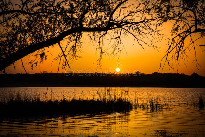 Evening scene on river stock photo. Image of river, dawn - 44892012