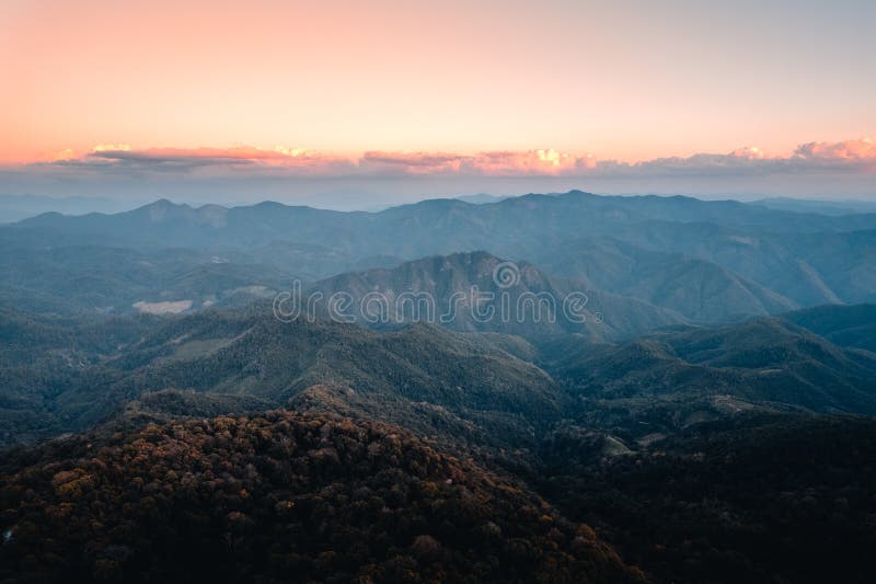 Evening Scenery,mountains in the Evening High Angle Stock Photo - Image ...