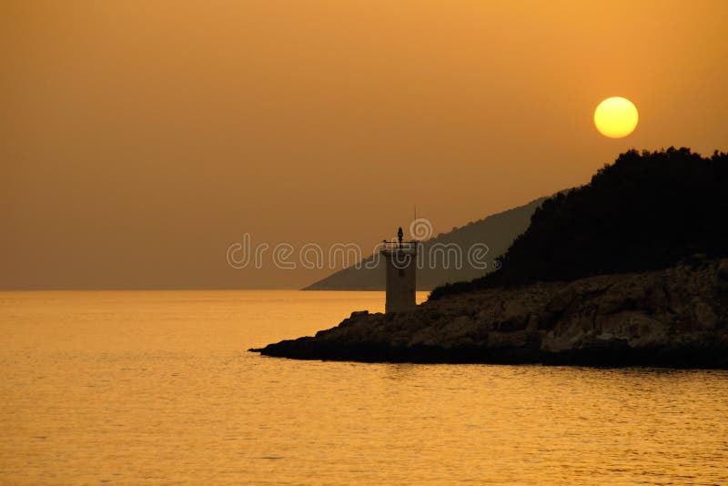 Evening at sea stock image. Image of evening, nature - 24044483