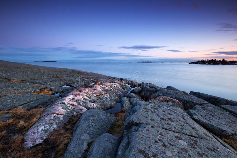 Evening seascape stock image. Image of seascape, coast - 24315631