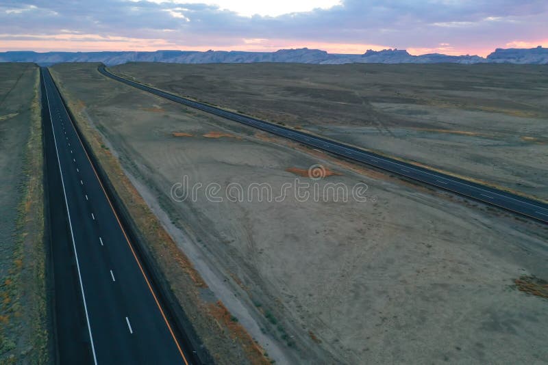 Evening Shot of the Interstate Stock Image - Image of view, arizona ...