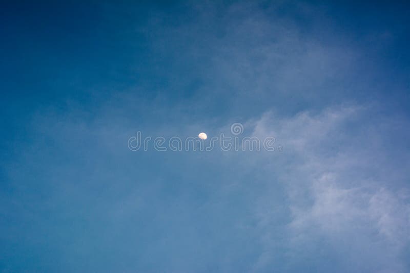 Evening Sky Background with Moon Stock Image - Image of midnight, dark ...