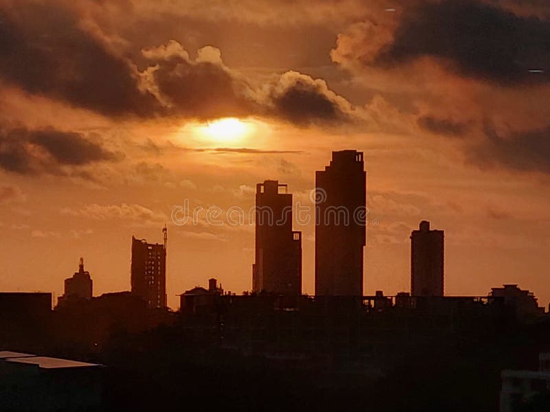 Evening Sky Beauty in Colombo Stock Photo - Image of dawn, sunlight ...