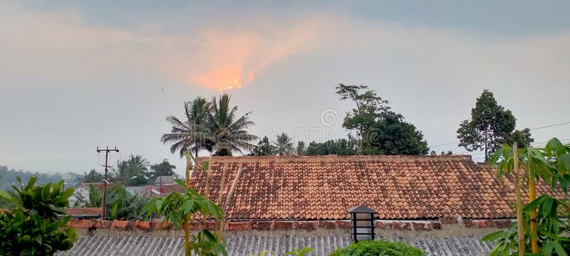 Evening Sky in Bogor Regency, Indonesia Stock Image - Image of villa ...